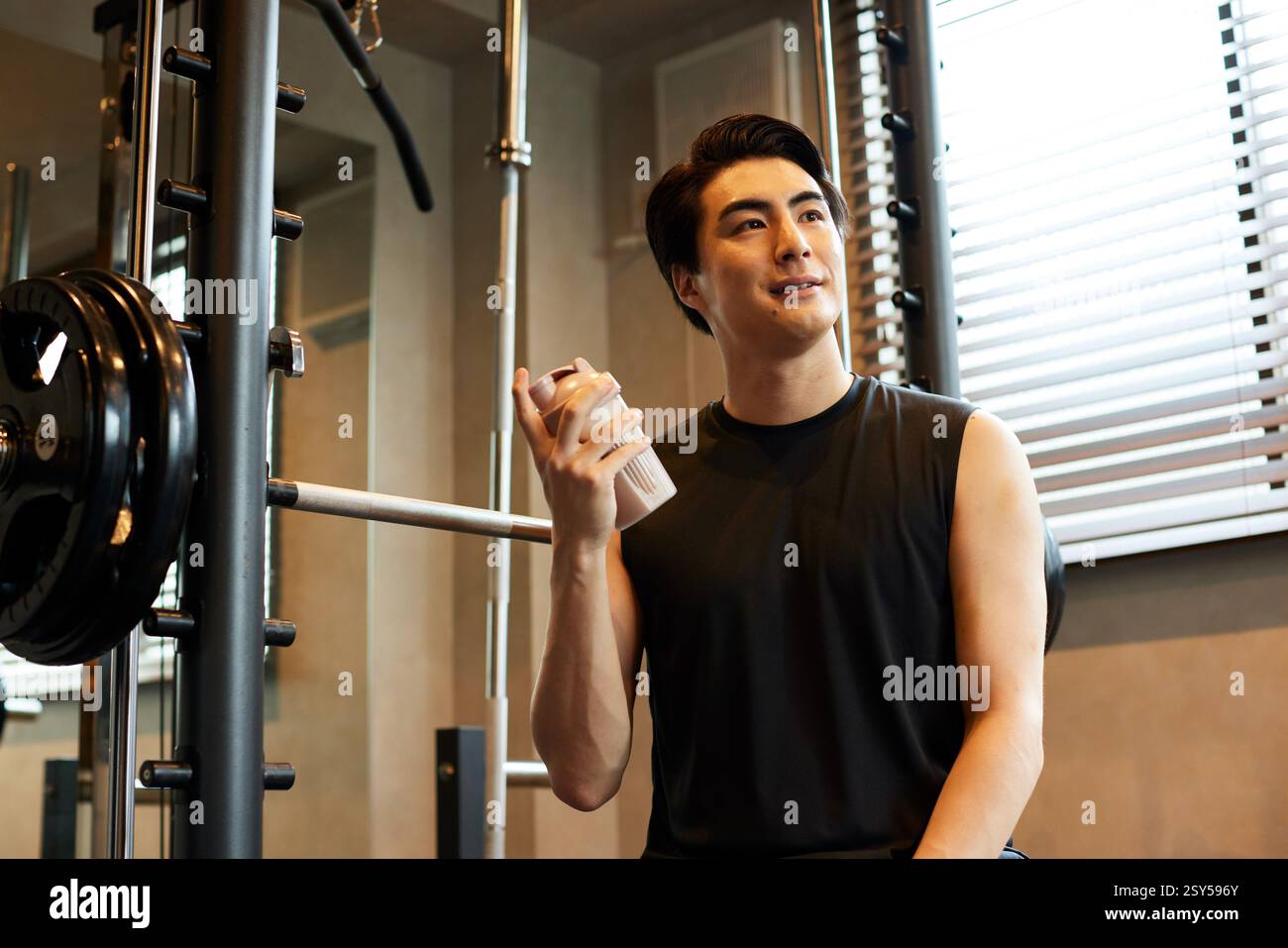 Japanese man holding protein hi-res stock photography and images - Alamy