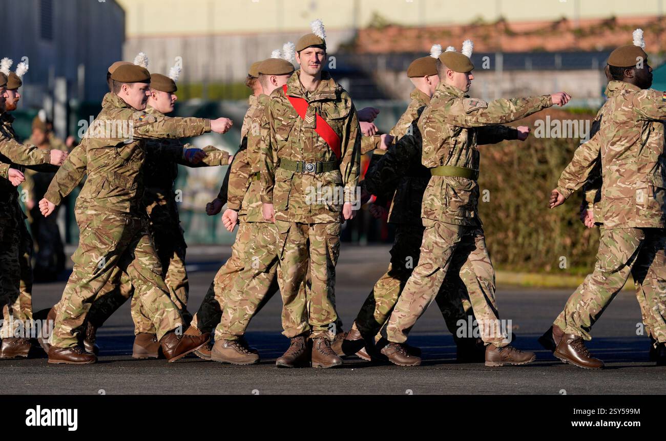 Fusiliers from the 1st Battalion, The Royal Welsh, based at Lucknow ...