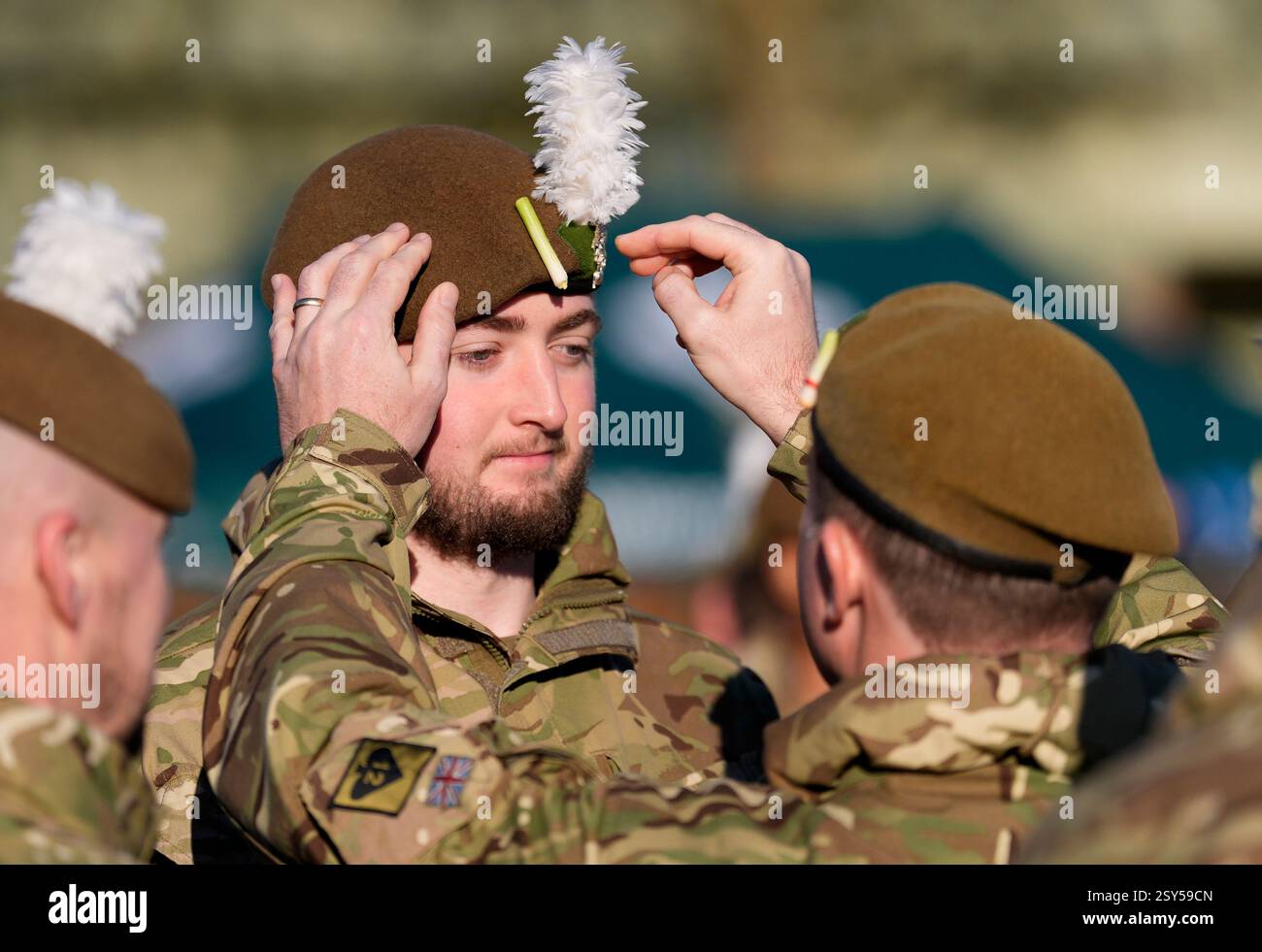 A fusilier from the 1st Battalion, The Royal Welsh, based at Lucknow ...