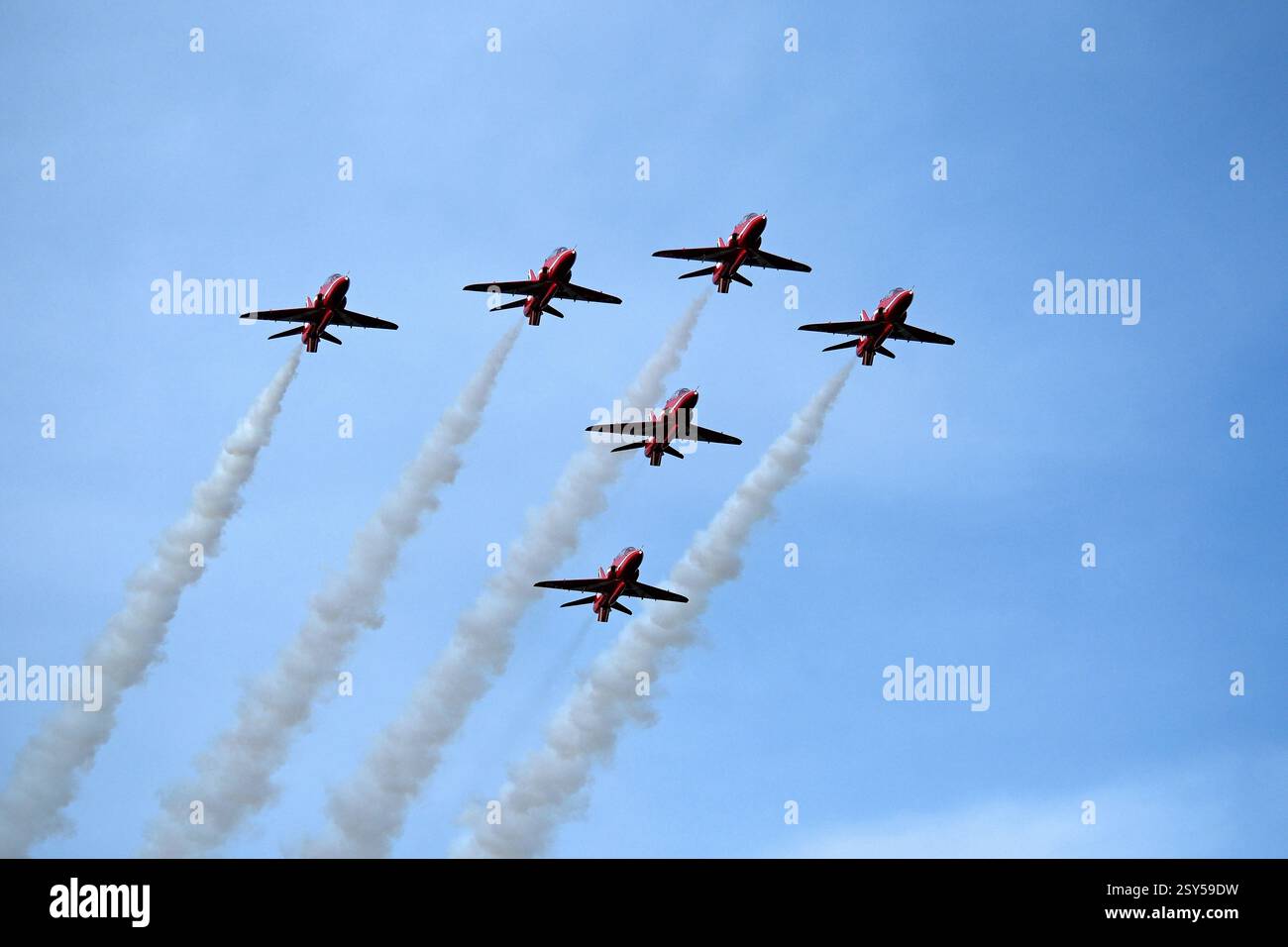 Lossiemouth, UK. 27th Feb, 2025. Red Arrows Training at RAF Lossiemouth ...