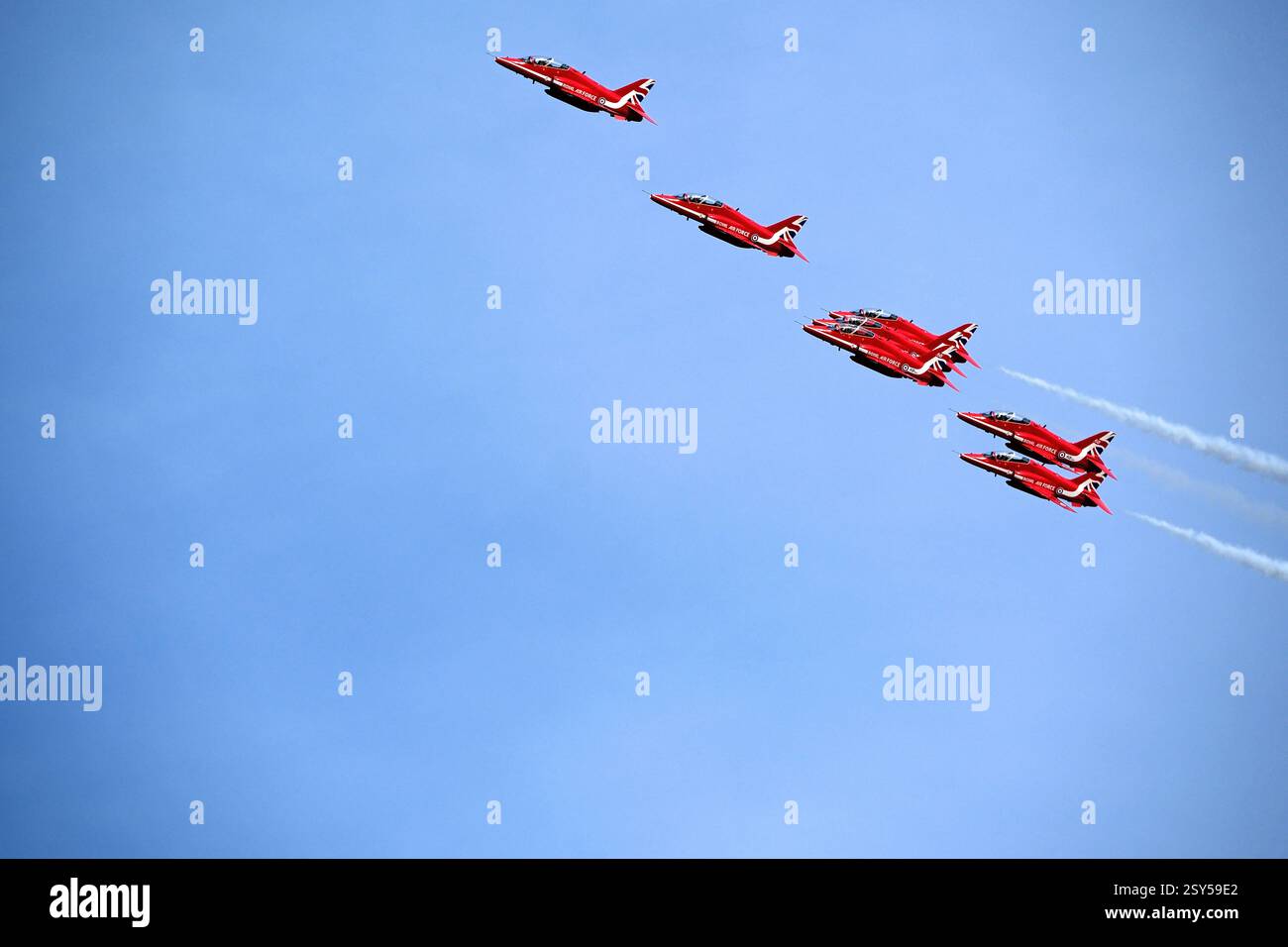 Red Arrows Training at RAF Lossiemouth on Thursday 27 February 2025, part of a week long visit ...