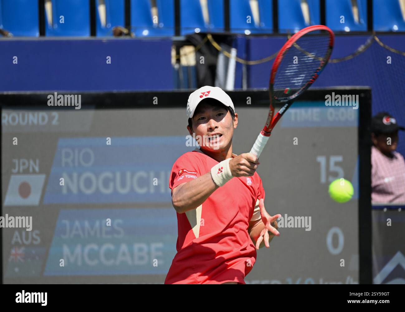Bengaluru, India. 26th Feb, 2025. Australia’s James McCabe triumphed ...