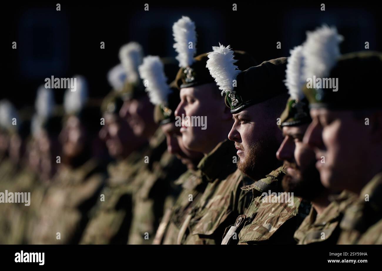 Fusiliers from the 1st Battalion, The Royal Welsh, based at Lucknow ...