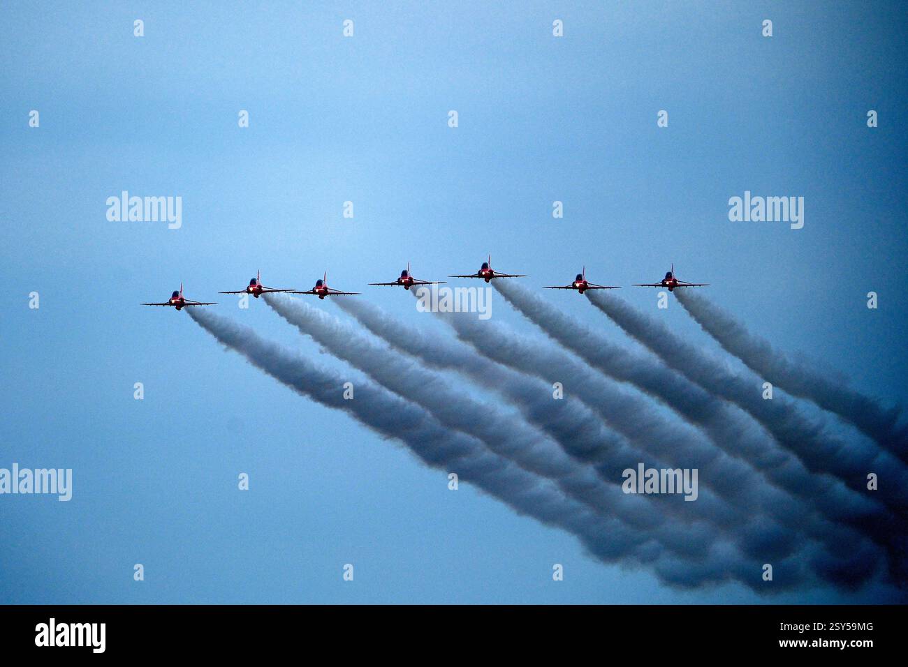 Lossiemouth, UK. 27th Feb, 2025. Red Arrows Training at RAF Lossiemouth ...