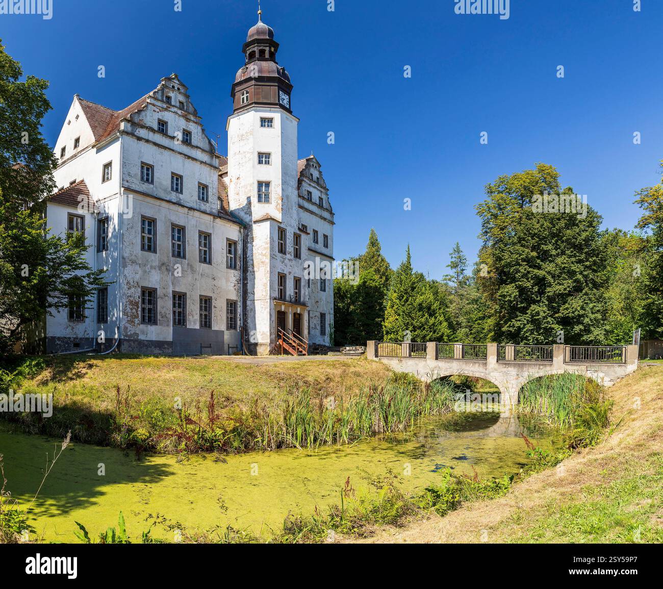 Außenansicht von Schloss Lindenau, Oberlausitz, Brandenburg ...