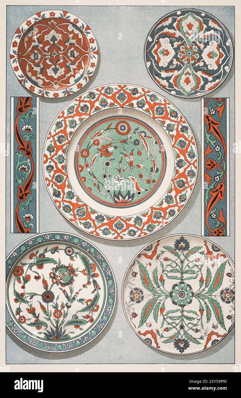 Persiche Porzellanmalerei (Persian Porcelain painting), colour halftone ...