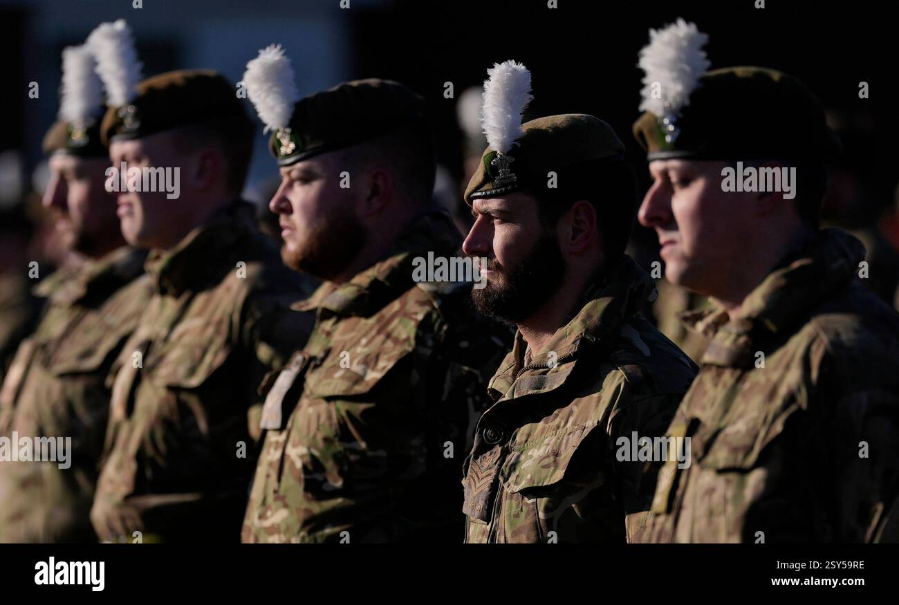 Fusiliers from the 1st Battalion, The Royal Welsh, based at Lucknow ...
