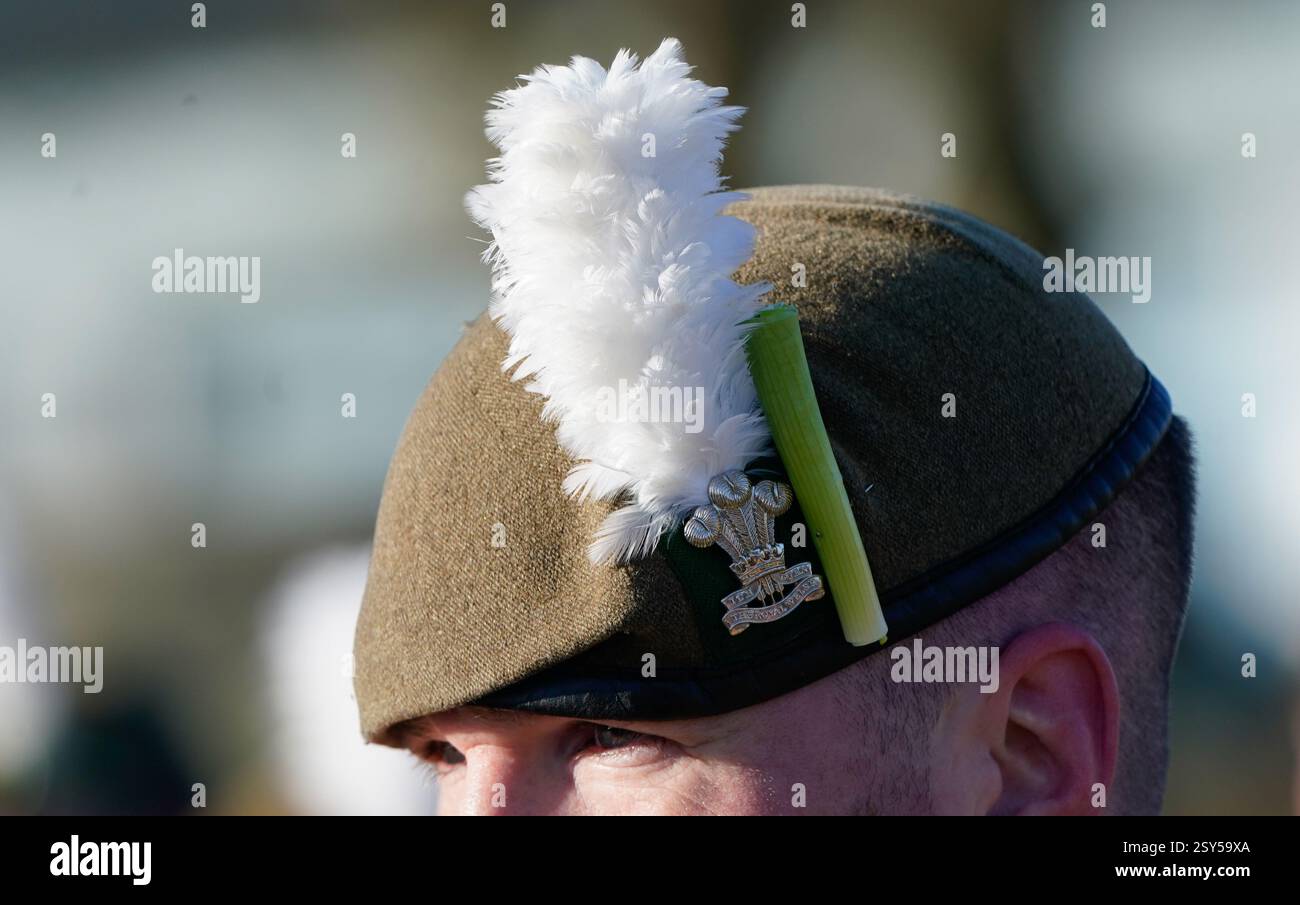 A fusilier from the 1st Battalion, The Royal Welsh, based at Lucknow ...
