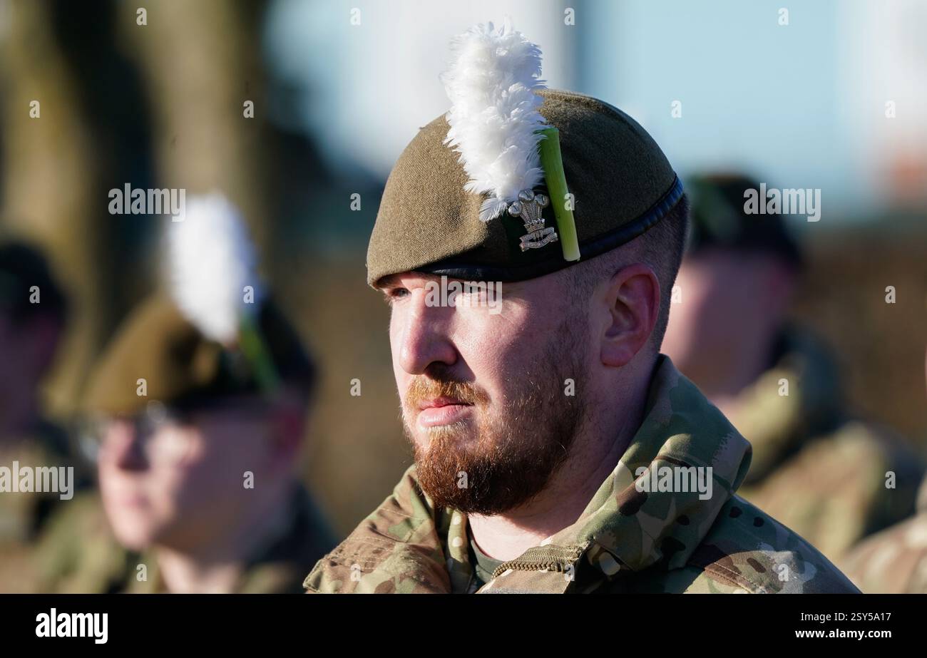 Fusiliers from the 1st Battalion, The Royal Welsh, based at Lucknow ...