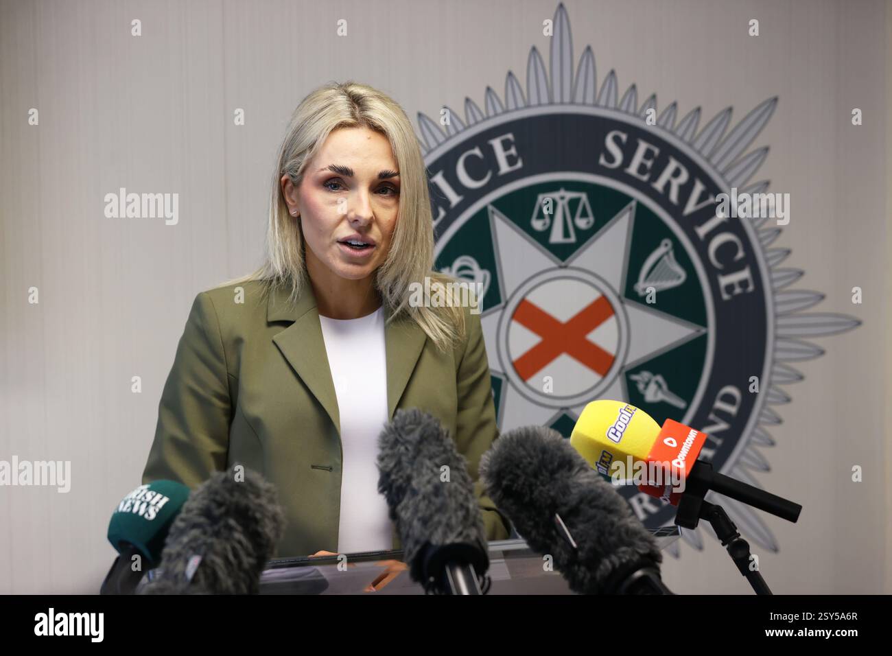 Detective Chief Inspector Kerrie Foreman speaking to the media during ...