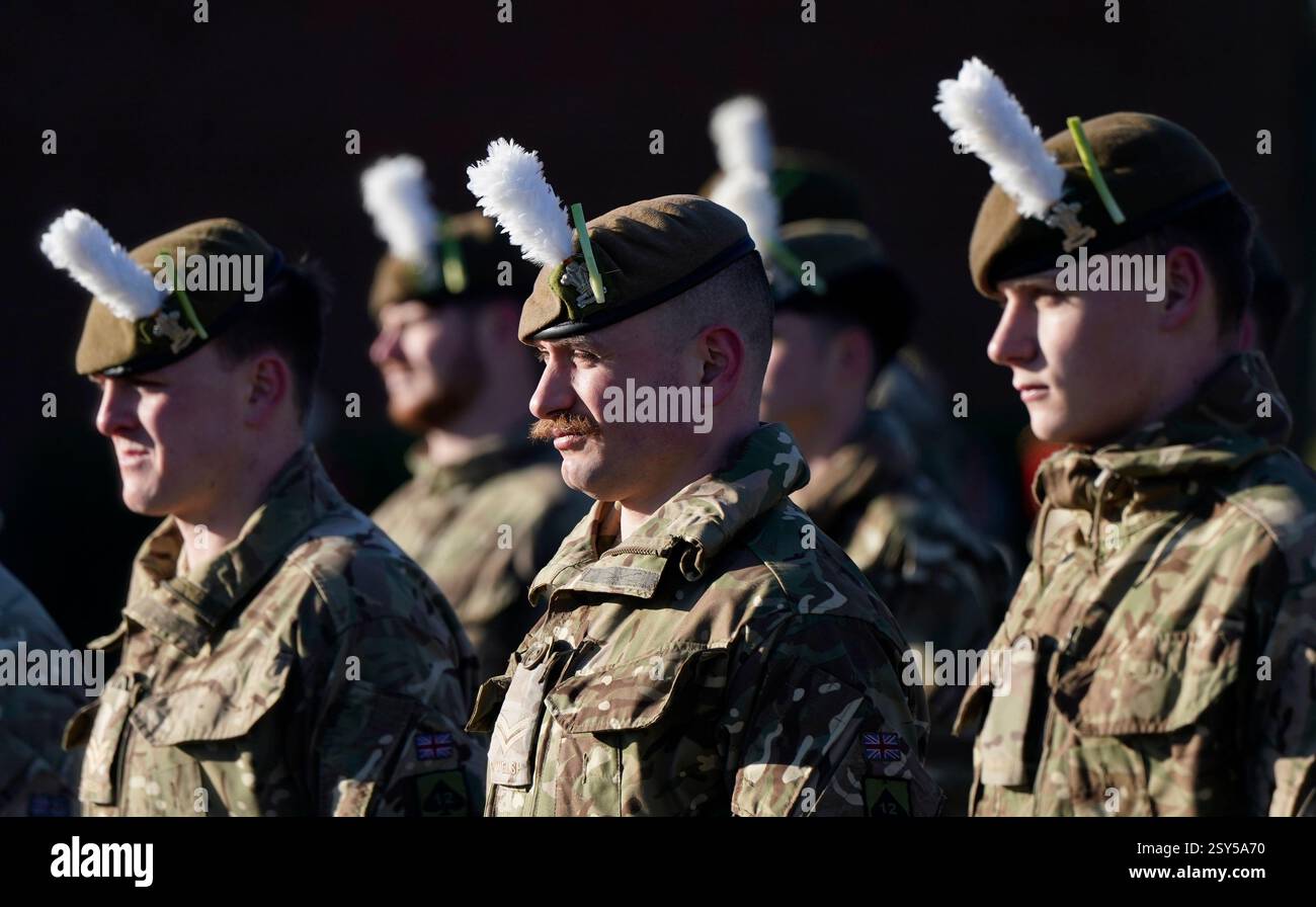 Fusiliers from the 1st Battalion, The Royal Welsh, based at Lucknow ...