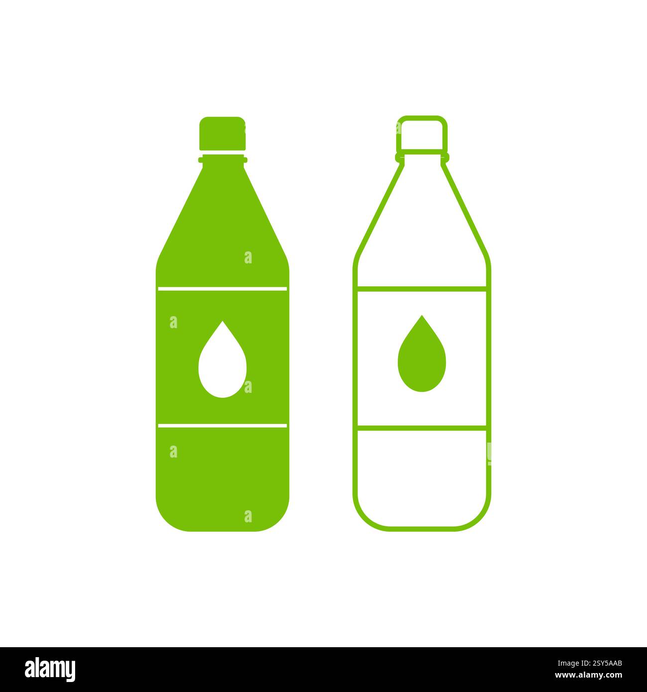 Bottle icon set. Green bottle vector icon Stock Vector Image & Art - Alamy