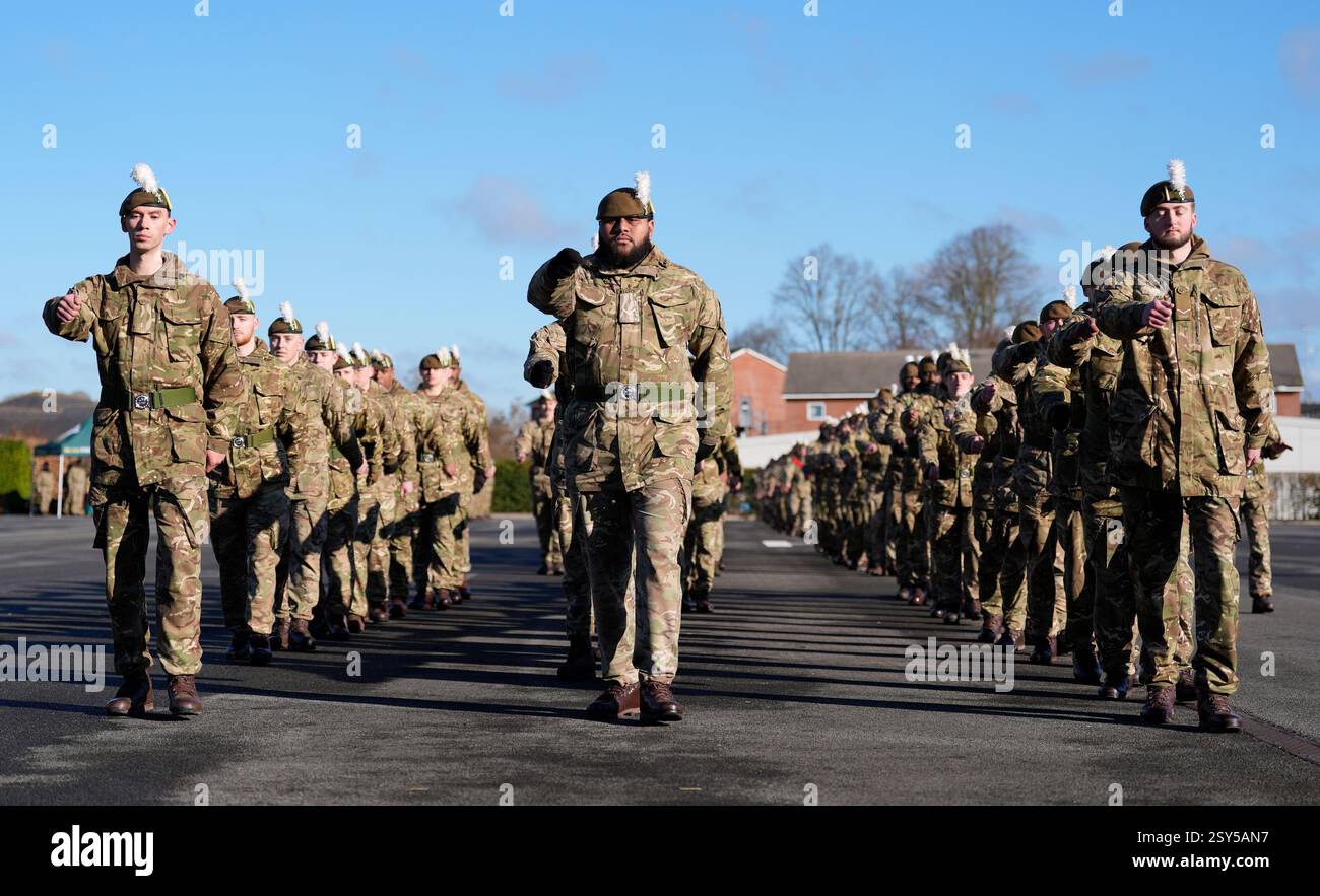Fusiliers from the 1st Battalion, The Royal Welsh, based at Lucknow ...