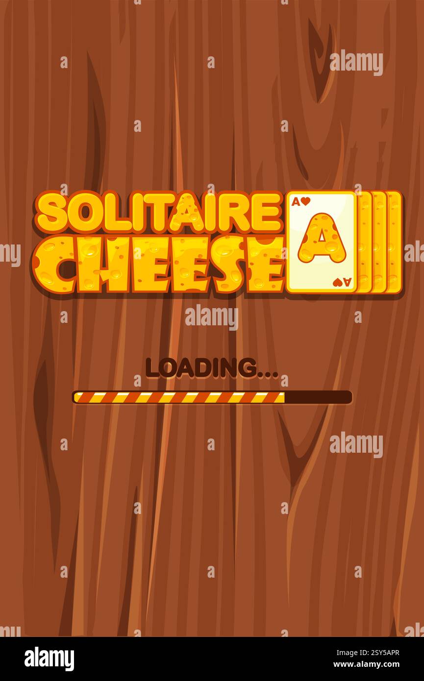 Solitaire game LOGO in Cheese themed for your Game development ...