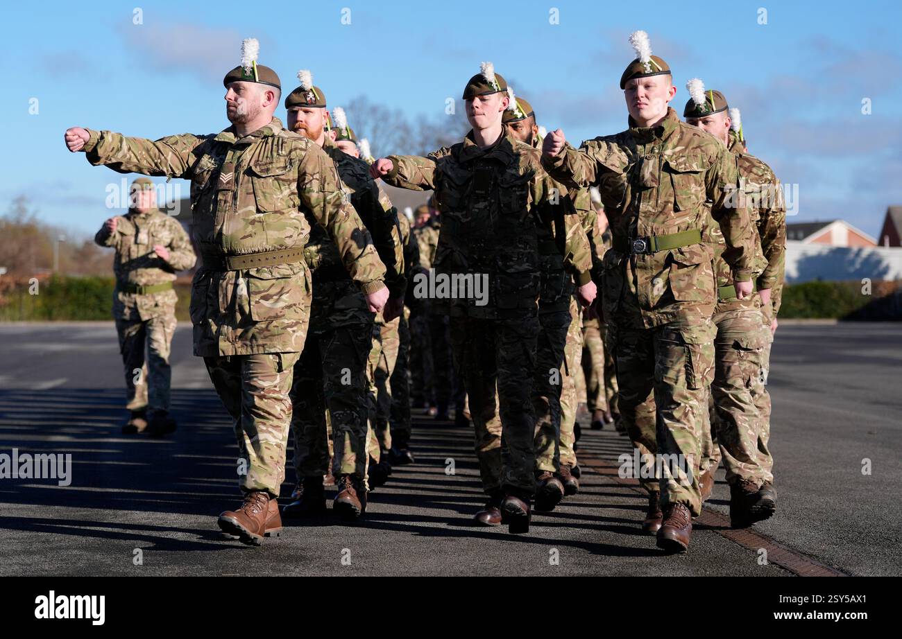 Fusiliers from the 1st Battalion, The Royal Welsh, based at Lucknow ...
