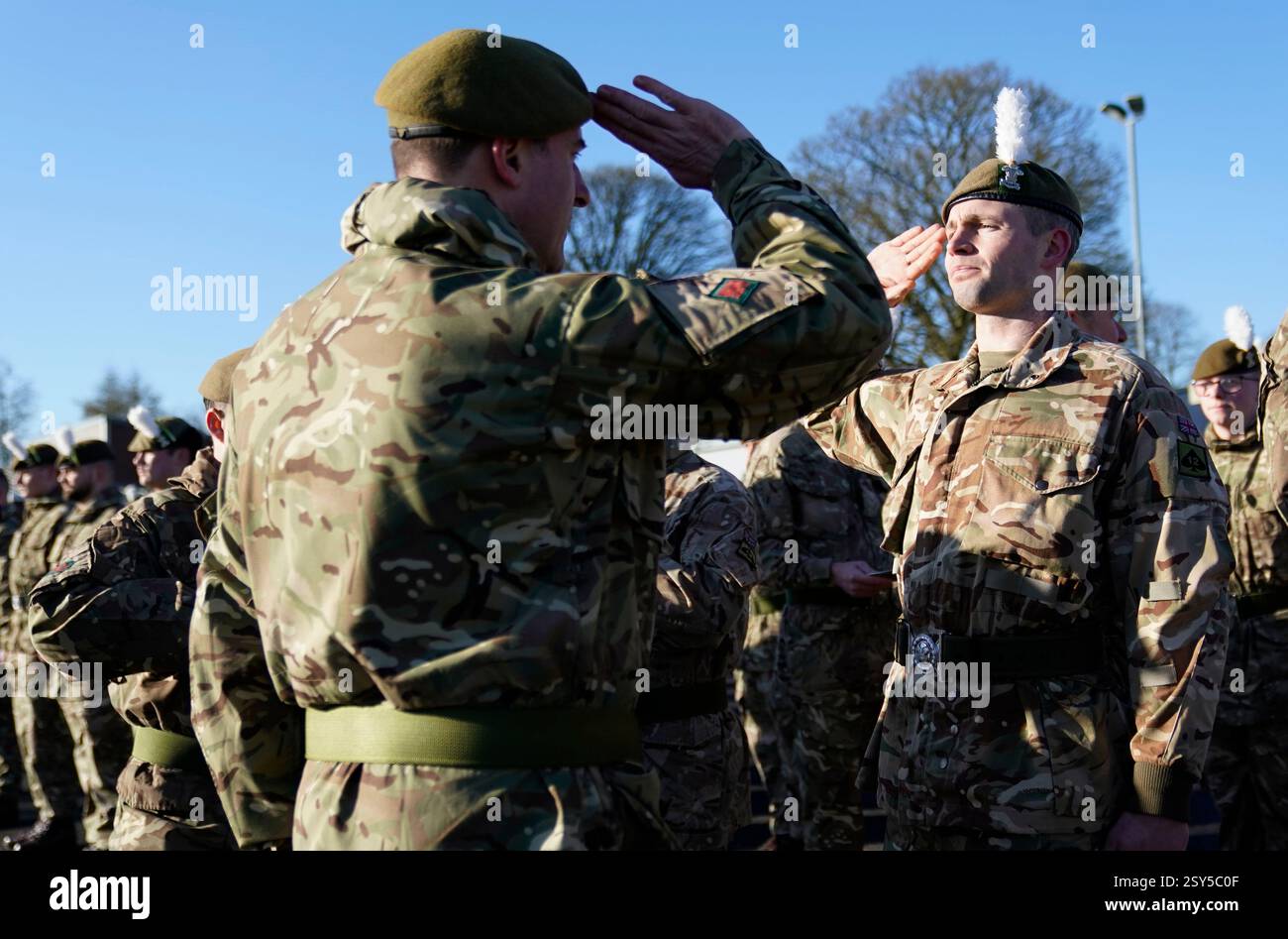 Fusiliers from the 1st Battalion, The Royal Welsh, based at Lucknow ...