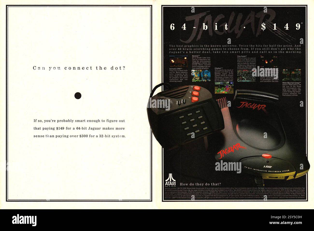 an advertisement for the Atari Jaguar, a video game console released in ...