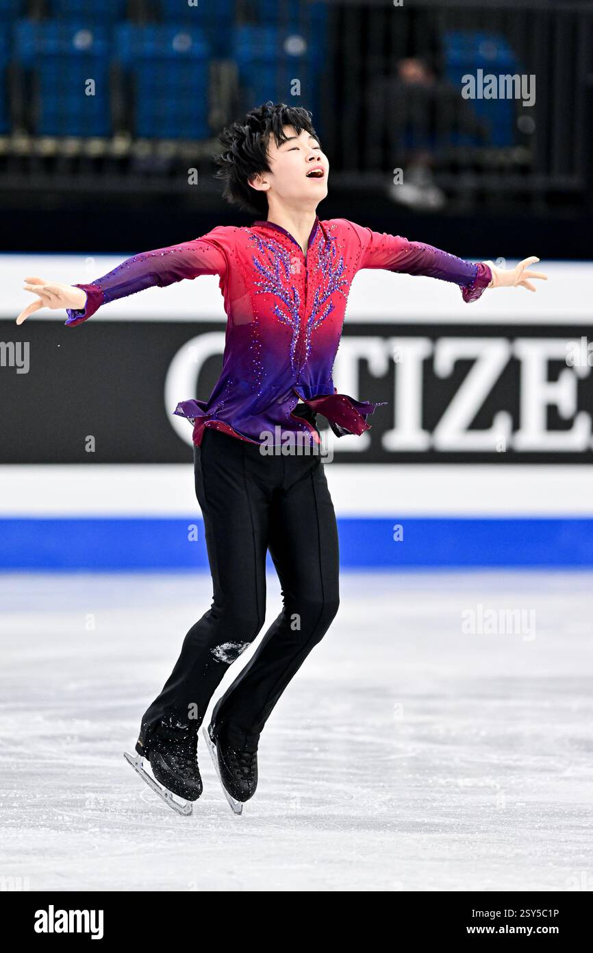 Sena TAKAHASHI (JPN), during Junior Men Short Program, at the ISU World ...