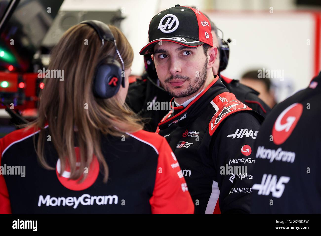 OCON Esteban (fra), Haas F1 Team VF-25, portrait with MUELLER Laura ...