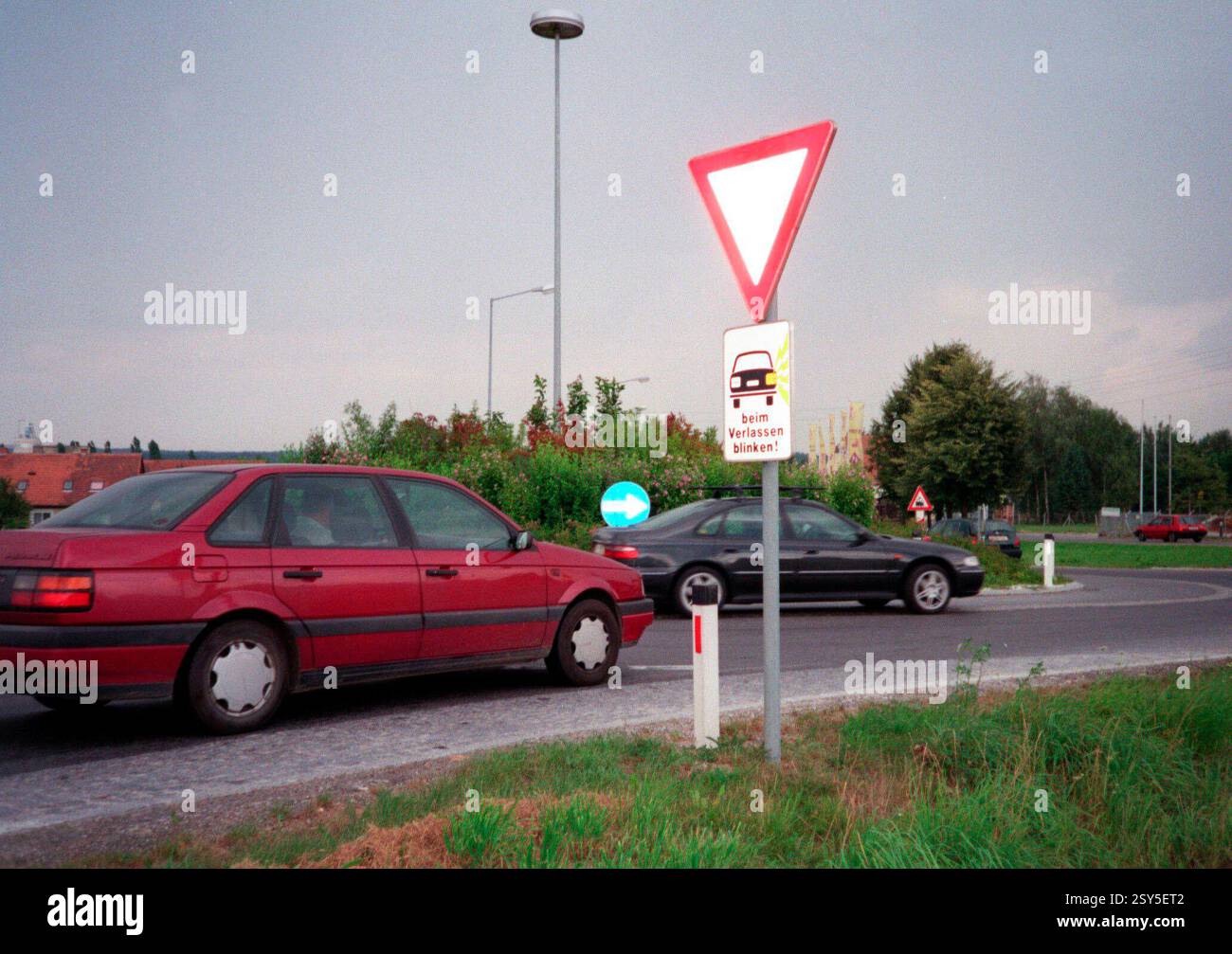 a give way or yield traffic sign on the street a give way or yield ...