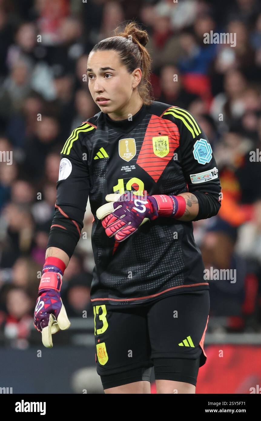 London, UK. 26th Feb, 2025. Cata Coll(Barcelona)of Spain in action ...