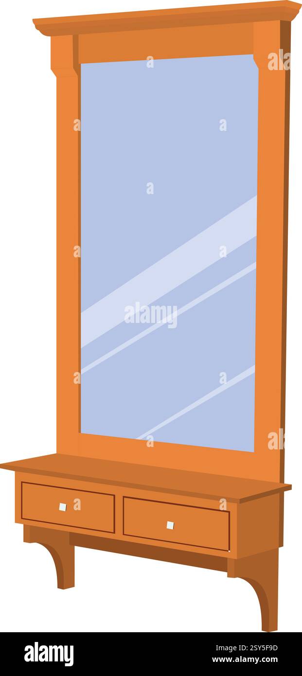 Mockup wooden frame flat Stock Vector Images - Alamy