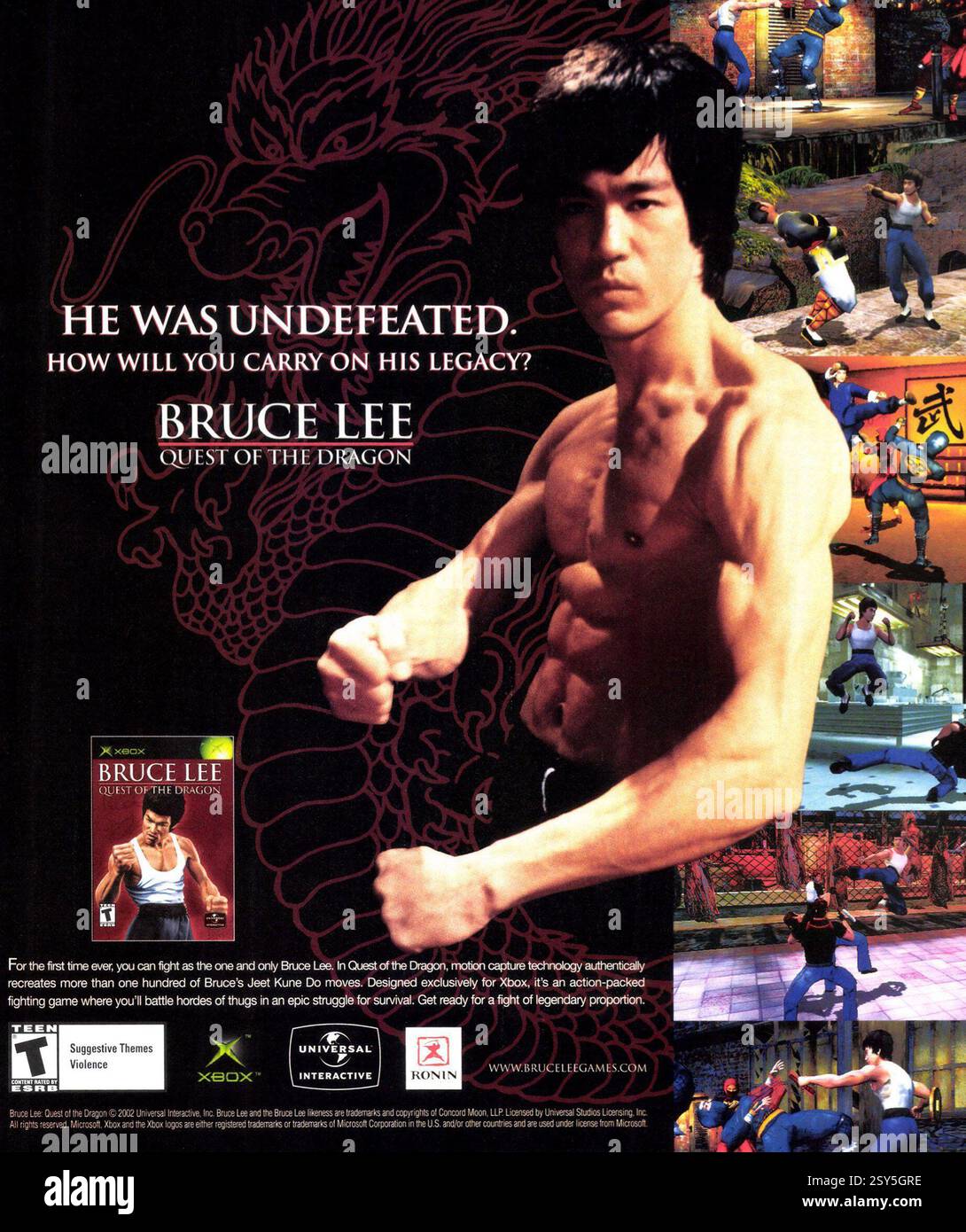 2002 cover art for Bruce Lee: Quest of the Dragon game for Xbox by ...