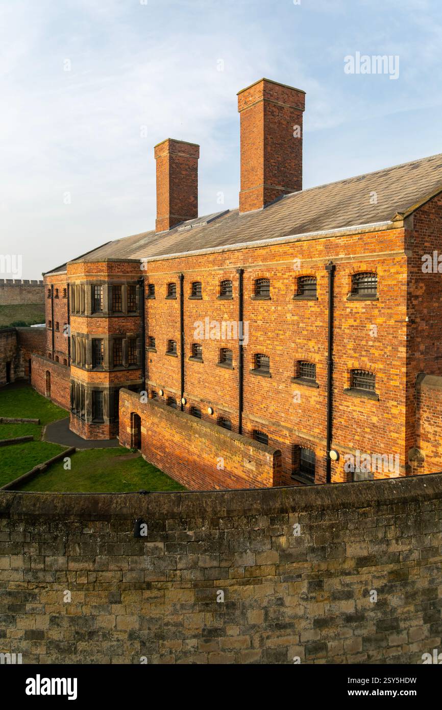 Exterior of Victorian jail museum, Lincoln Castle, city of Lincoln ...