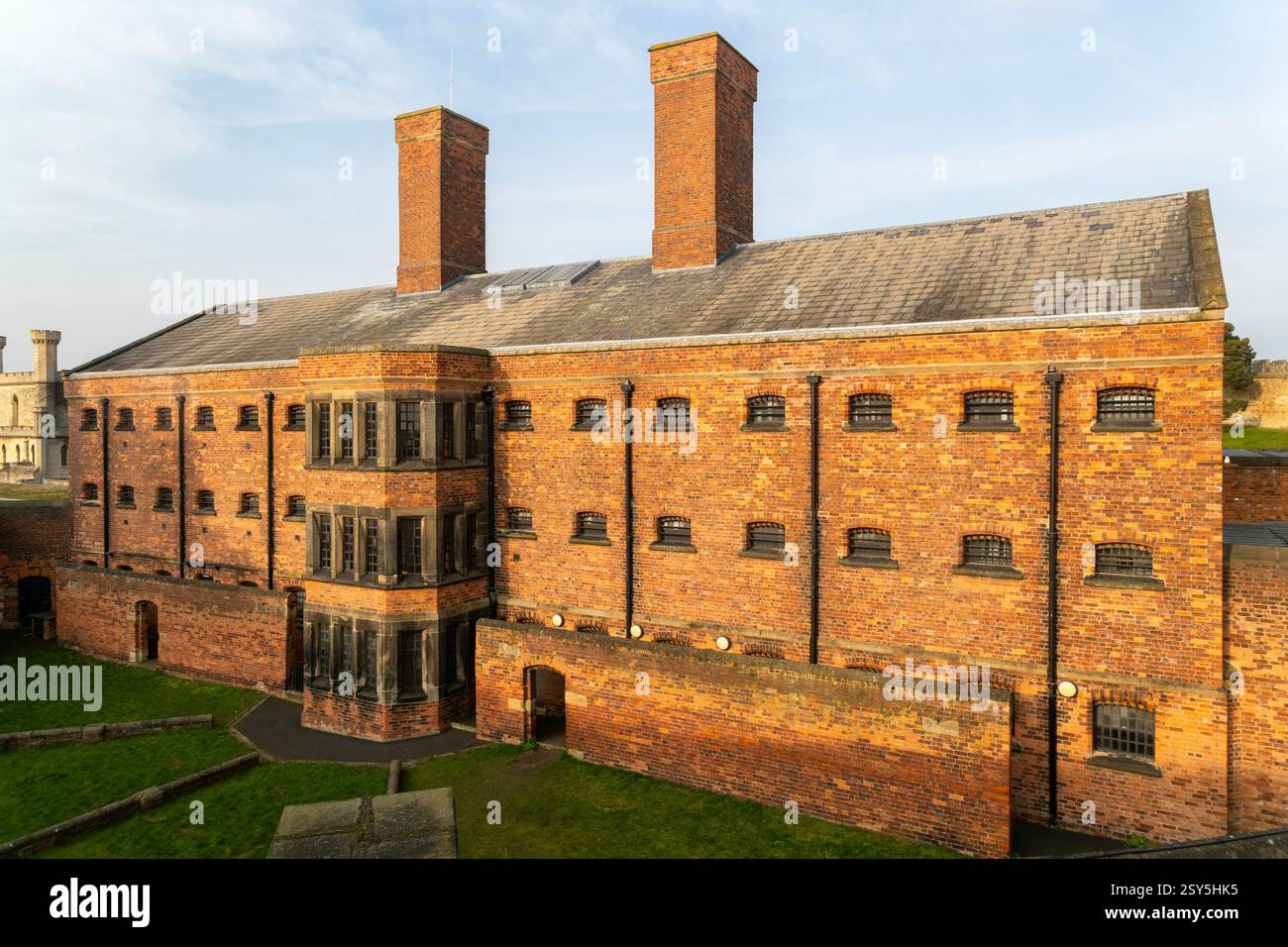 Exterior of Victorian jail museum, Lincoln Castle, city of Lincoln ...