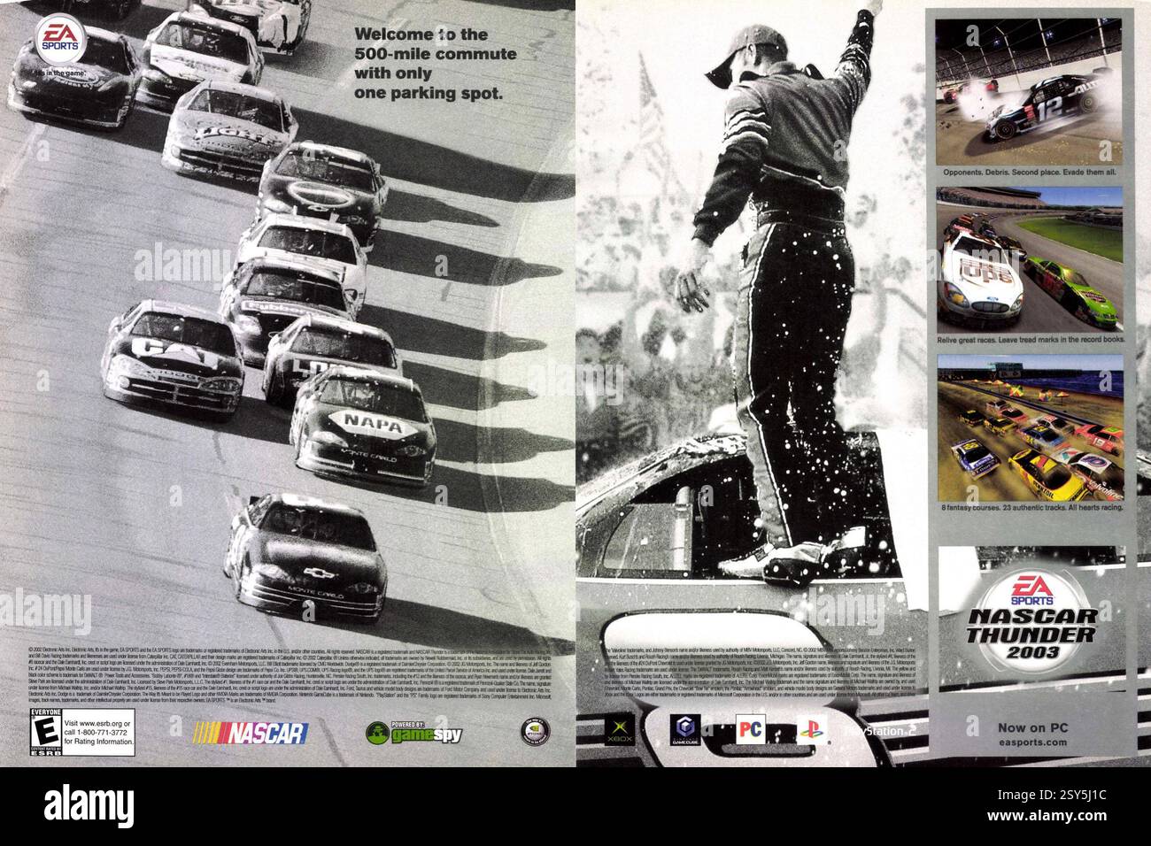 Ad for NASCAR Thunder 2003 - EA Sports' NASCAR racing simulator series ...