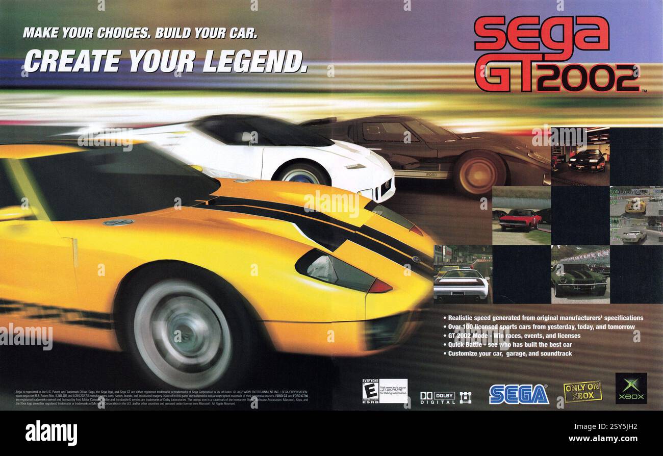 Sega GT 2002 a sim racing video game by Sega for xbox Stock Photo - Alamy