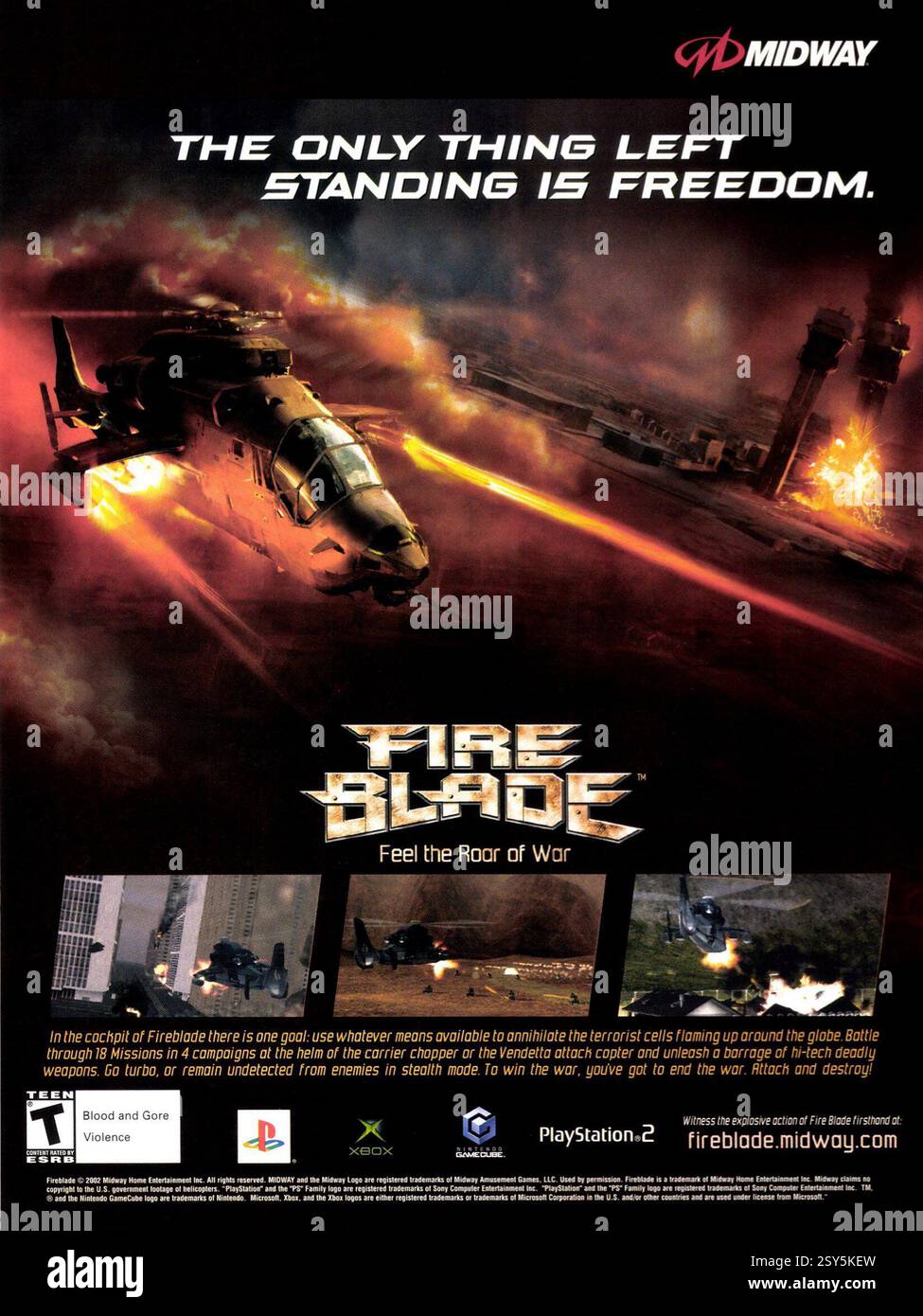 2002 Fire Blade, a flight simulation video game by Kuju Stock Photo - Alamy