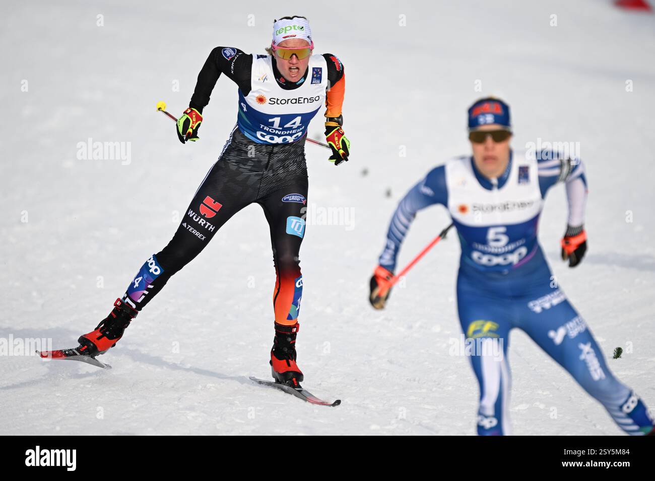 Trondheim, Norway. 27th Feb, 2025. Nordic skiing: World Championships ...