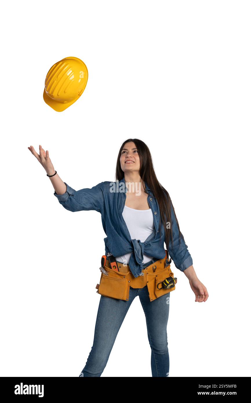 Female skilled worker in Cut Out Stock Images & Pictures - Alamy