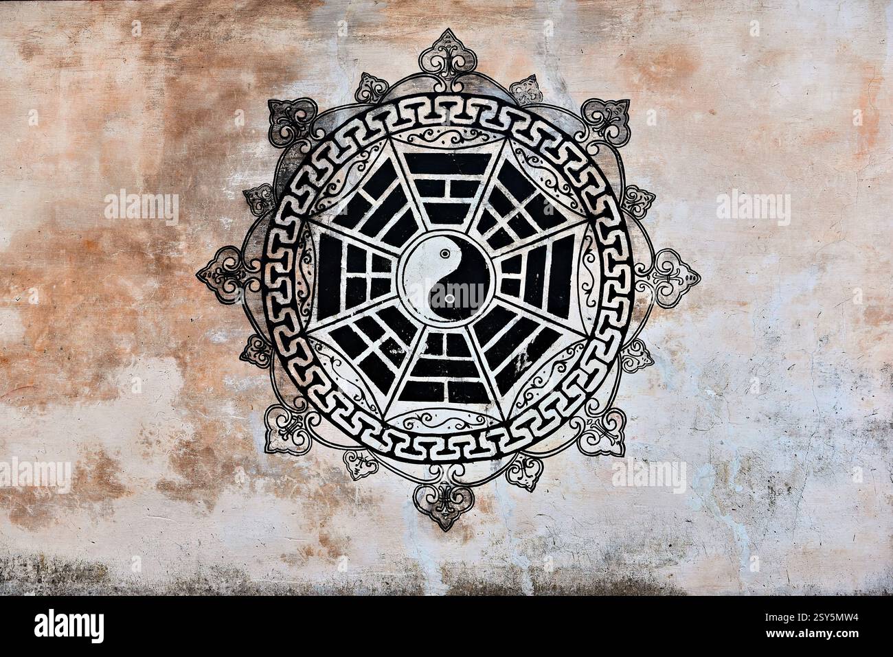 Bagua mural in Zhuge Bagua village, Lanxi County, Jinhua, Zhejiang ...