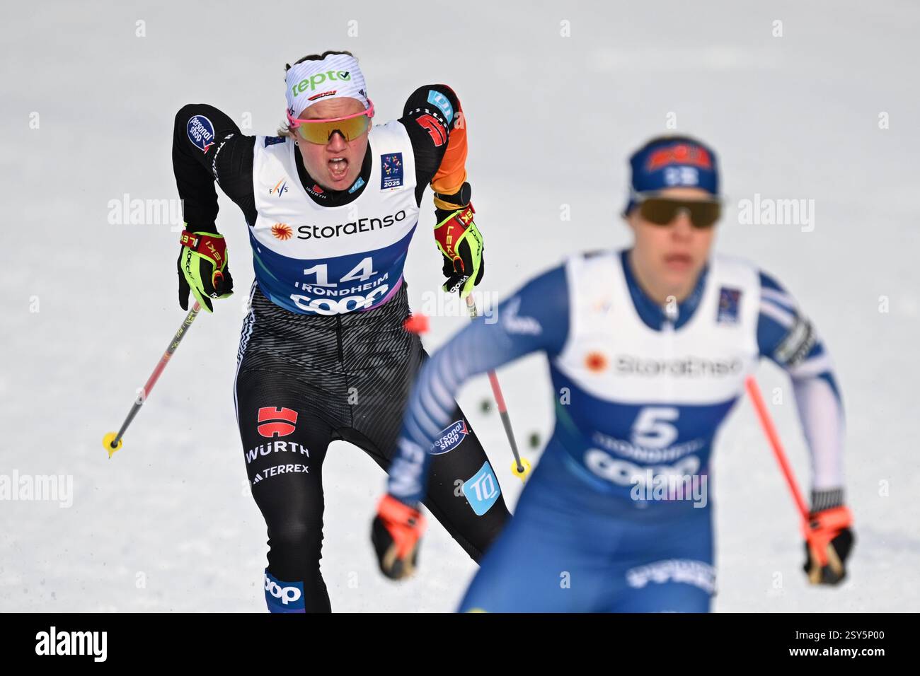 Trondheim, Norway. 27th Feb, 2025. Nordic skiing: World Championships ...