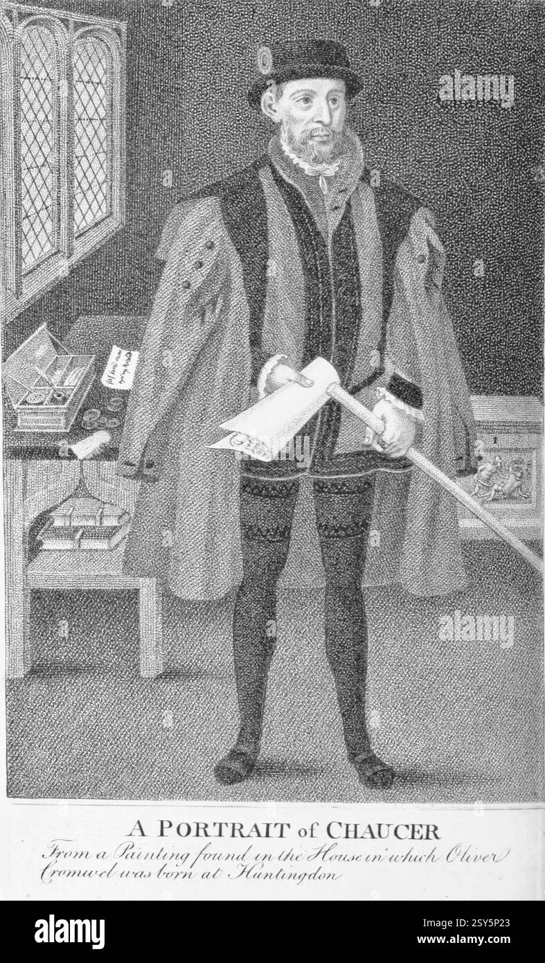 Portrait of Geoffrey Chaucer - English Poet and Author Stock Photo - Alamy