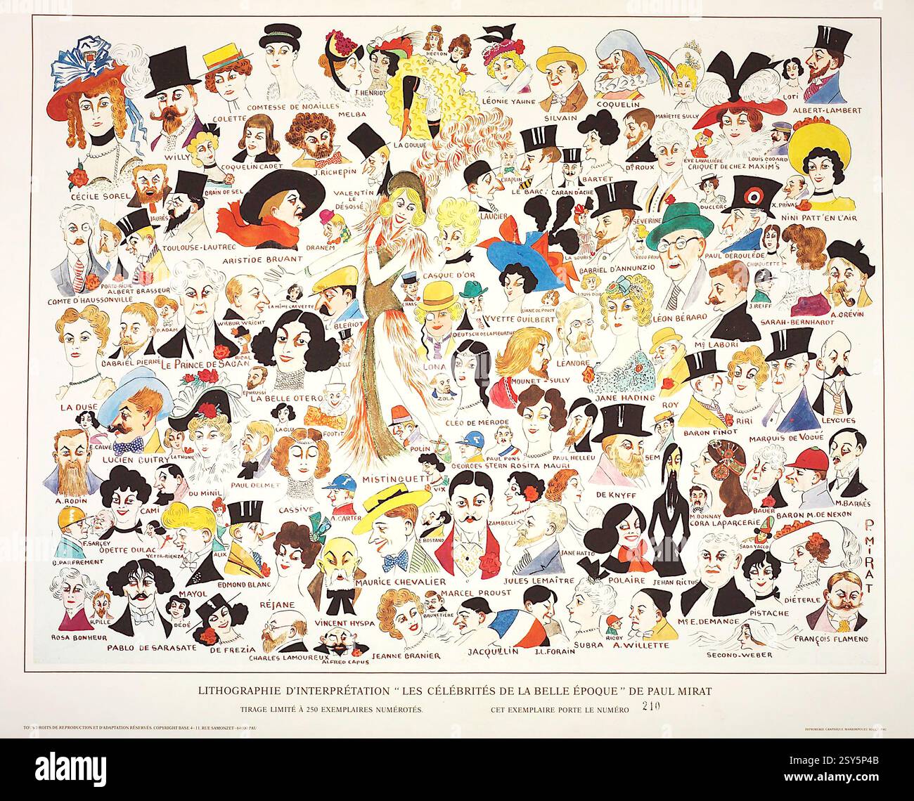 Lithographie d'interprétation "Les Célébrités de la Belle Époque" is a ...