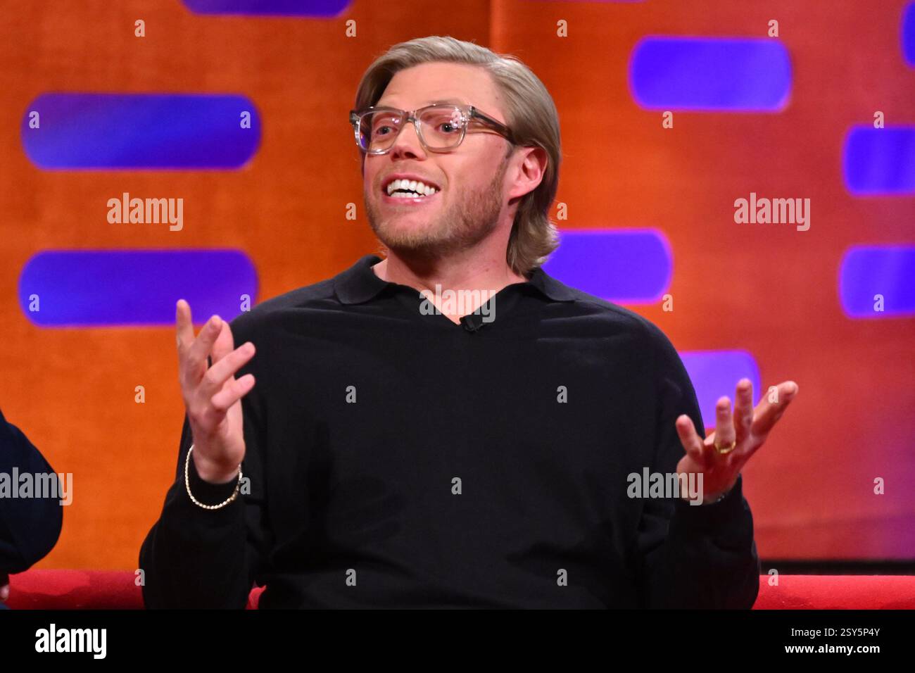 EDITORIAL USE ONLY Rob Beckett during filming for the Graham Norton Show, at BBC Studioworks 6 ...