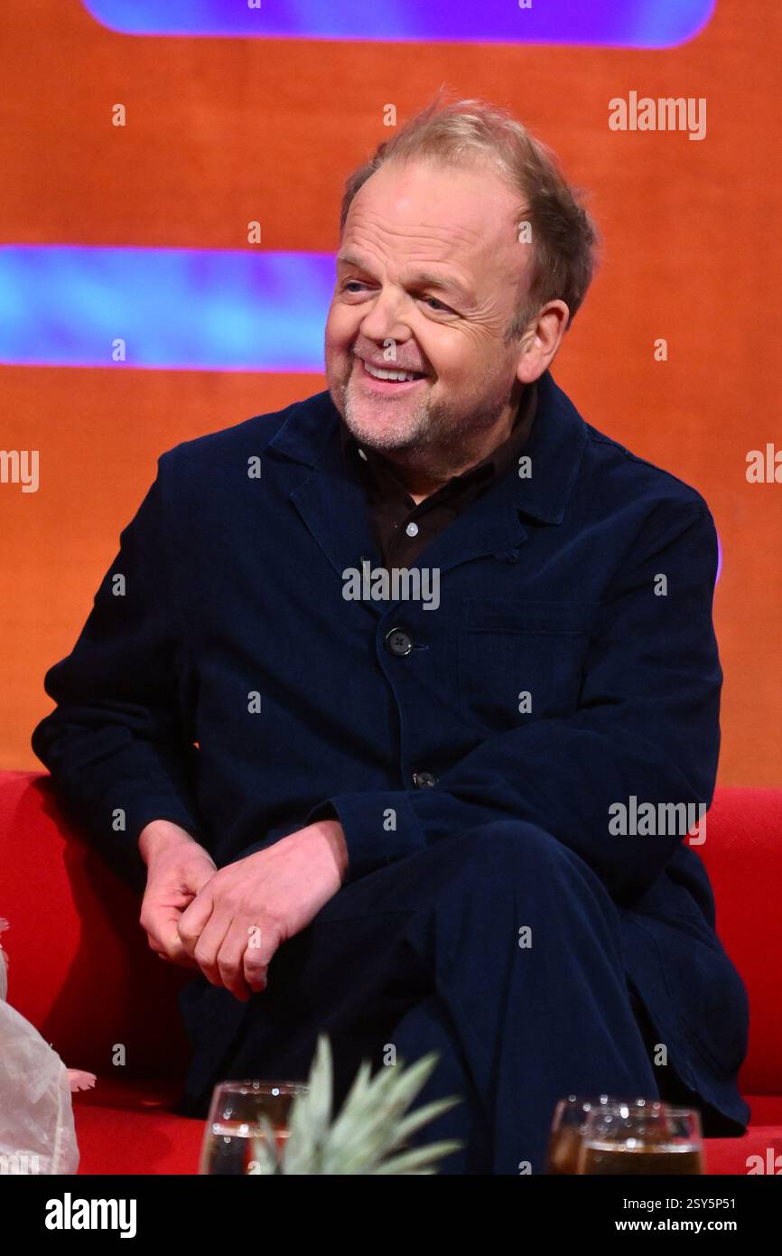 EDITORIAL USE ONLY Toby Jones during filming for the Graham Norton Show ...
