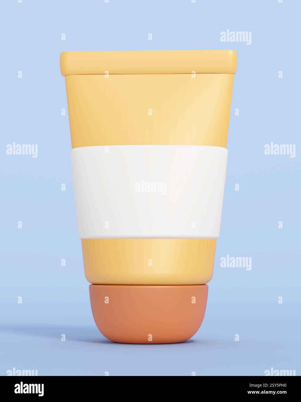 Cartoon lotion tube isolated on blue background. 3D illustration Stock ...