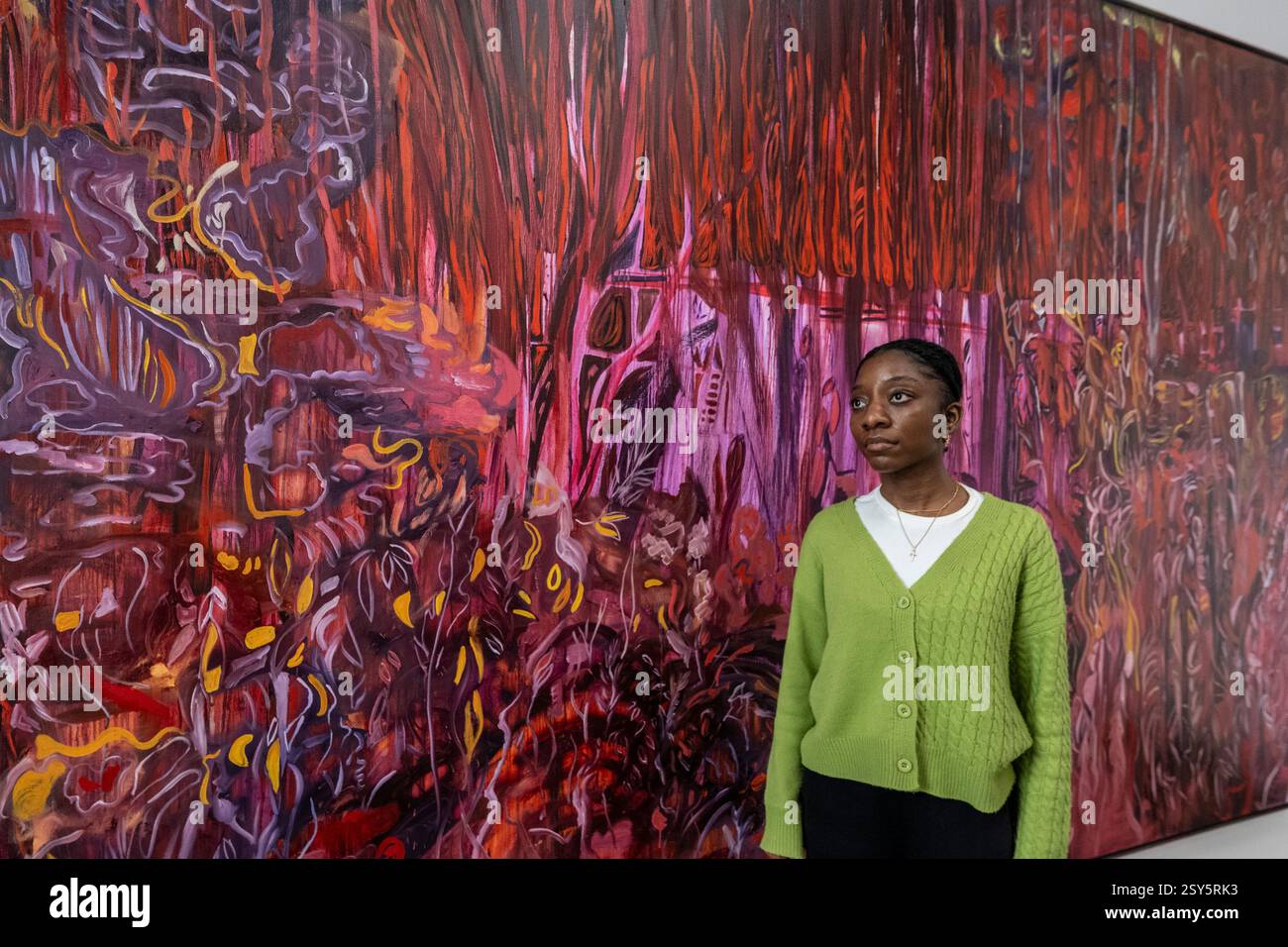 London, UK. 27 February 2025. A staff member with ‘Ruby dock ...