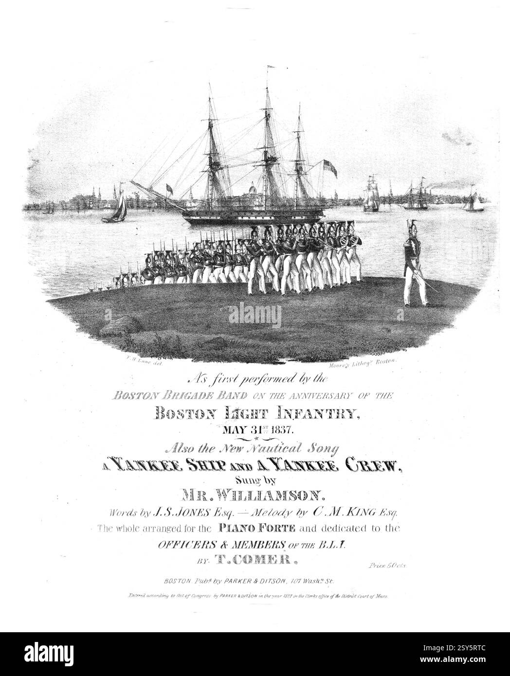 A Yankee Ship and a Yankee Crew, 1837 Sheet Music Stock Photo - Alamy
