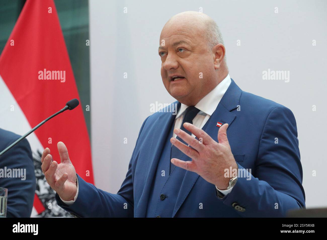Austrian party leader Christian Stocker of the Peoples' Party (OeVP ...