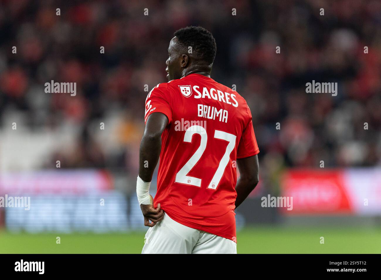 February 26, 2025. Lisbon, Portugal. Benfica's forward from Portugal Bruma (27) in action during ...