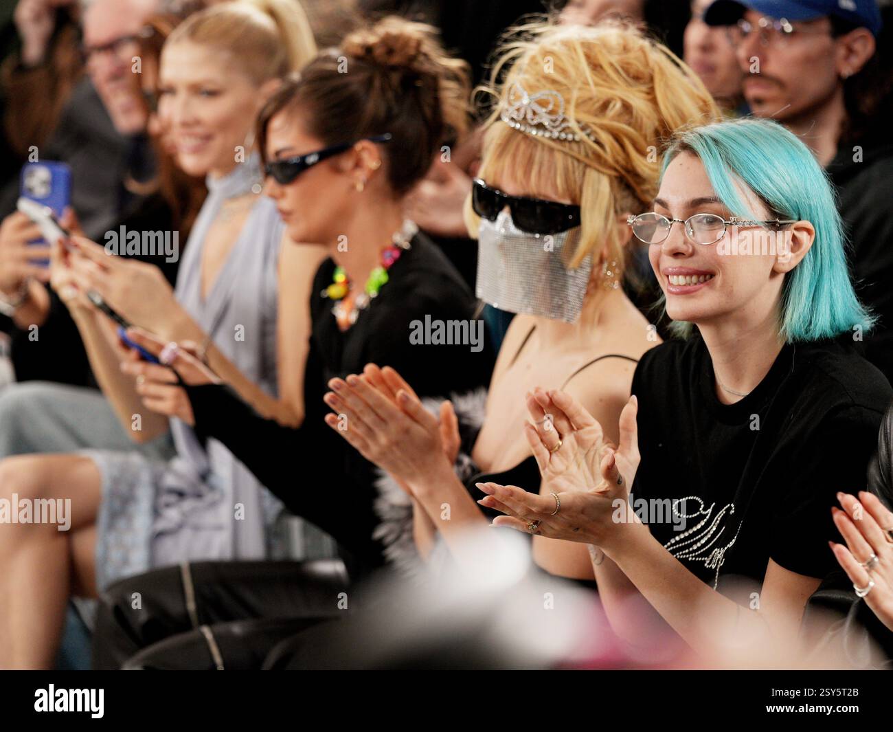 Milan, Italy. 27th Feb, 2025. Blumarine fashion show - front row ...