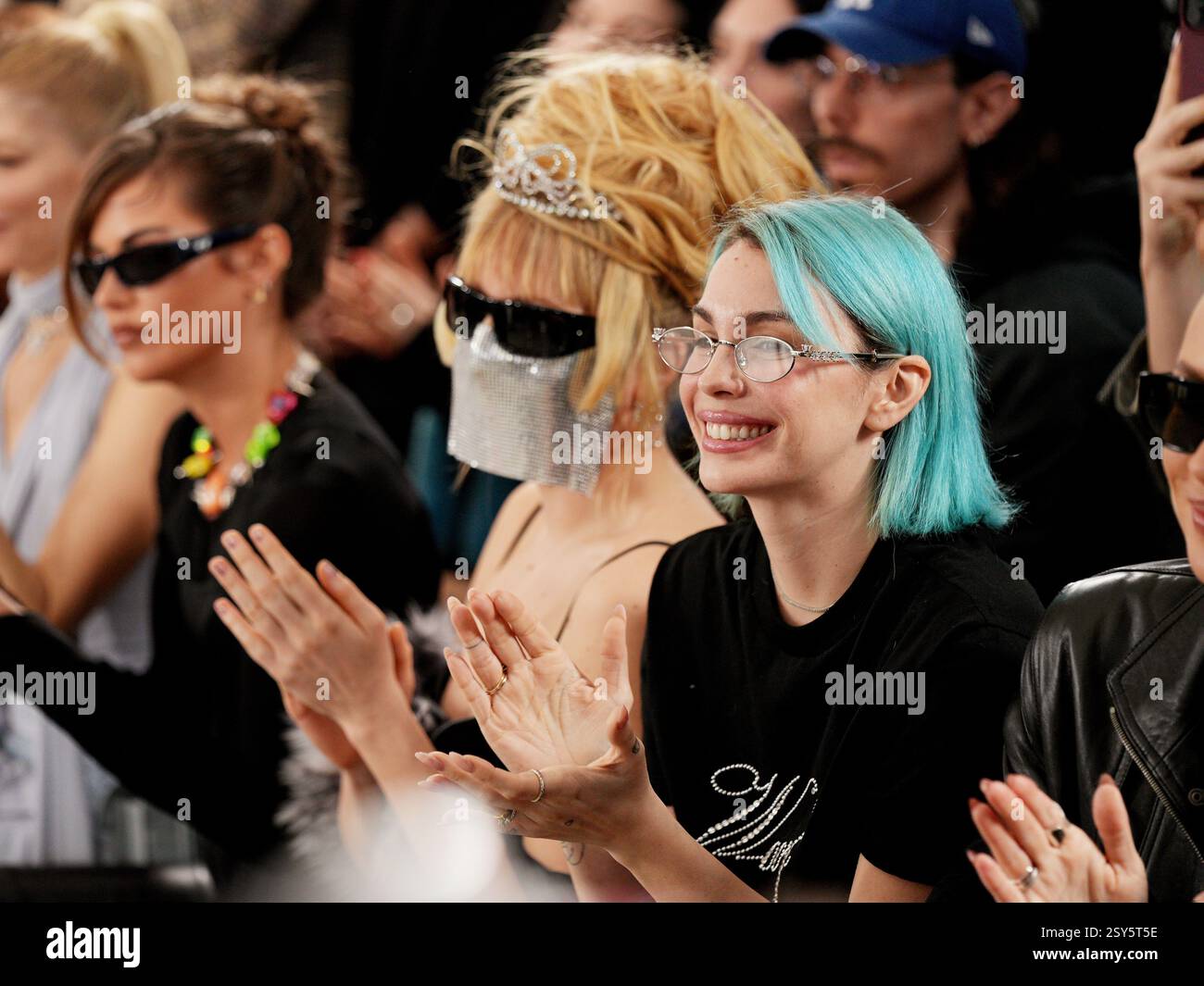 Milan, Italy. 27th Feb, 2025. Blumarine fashion show - front row ...