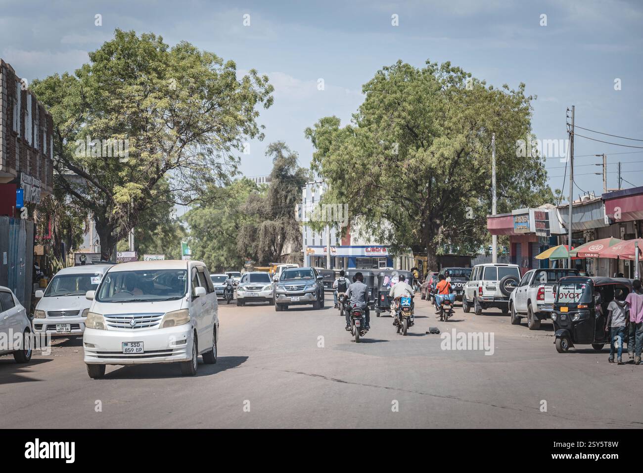 Juba. 24th Feb, 2025. This photo taken on Feb. 24, 2025 shows a street ...