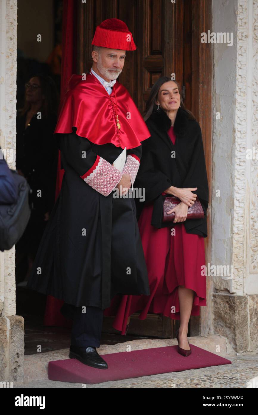Spanish King Felipe VI,Queen Letizia attending Spanish King awarded by Doctor Honoris Causa of ...