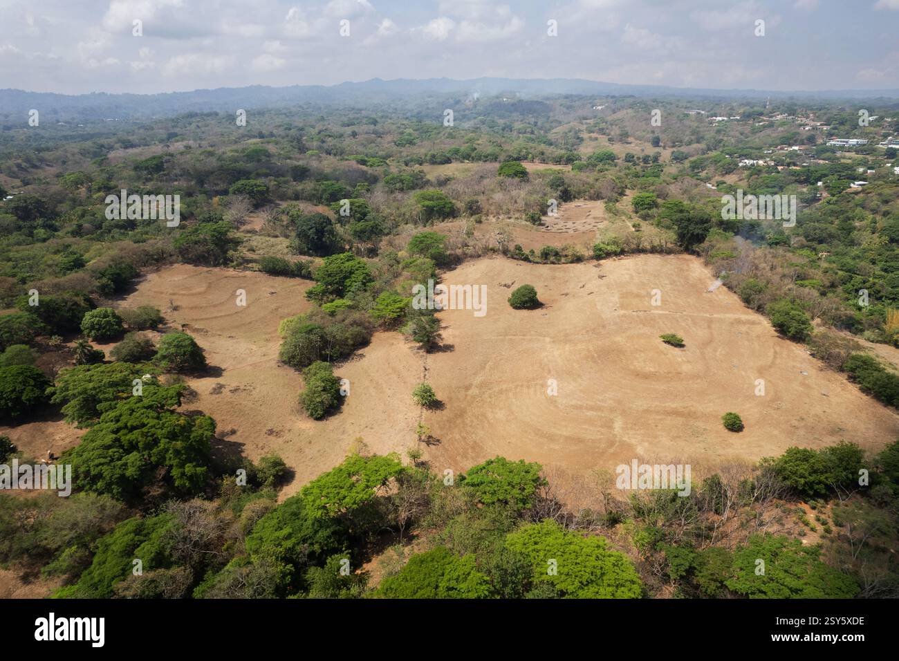 Dry clean farm soil land landscape arial drone view Stock Photo - Alamy